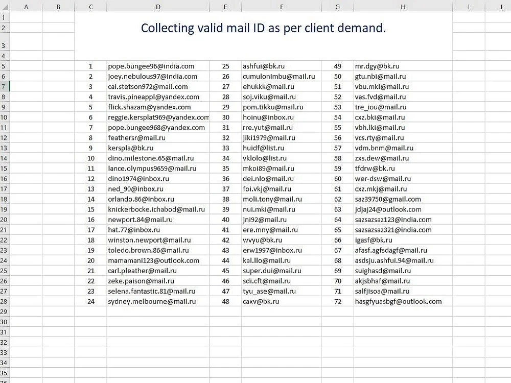 Email collection & form submission | Upwork