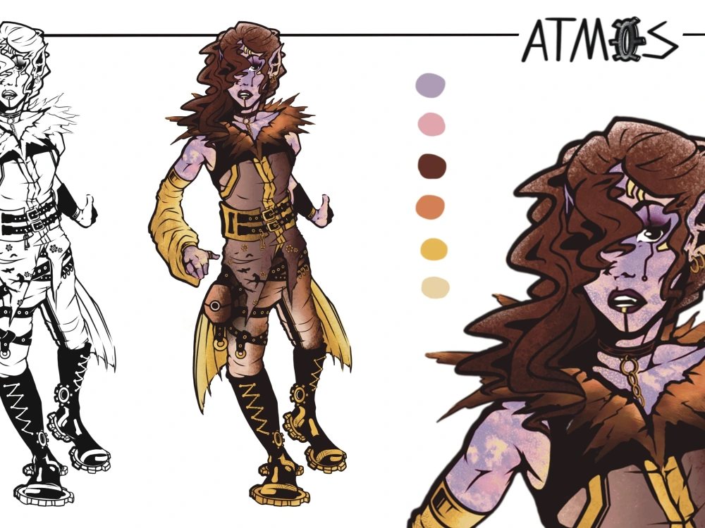 5 Point Character Turnaround for Games, Animation, Design +Lineart OR ...