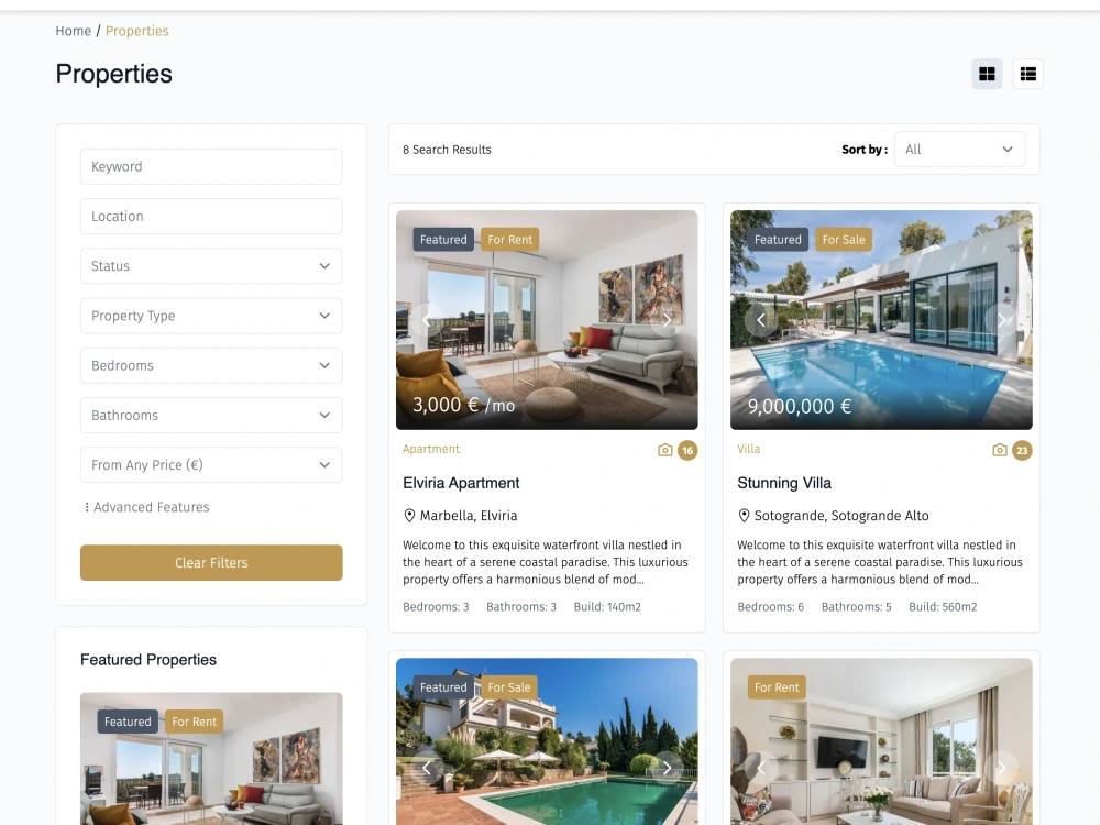 A professional Real Estate website built with React/Next.js & CMS ...