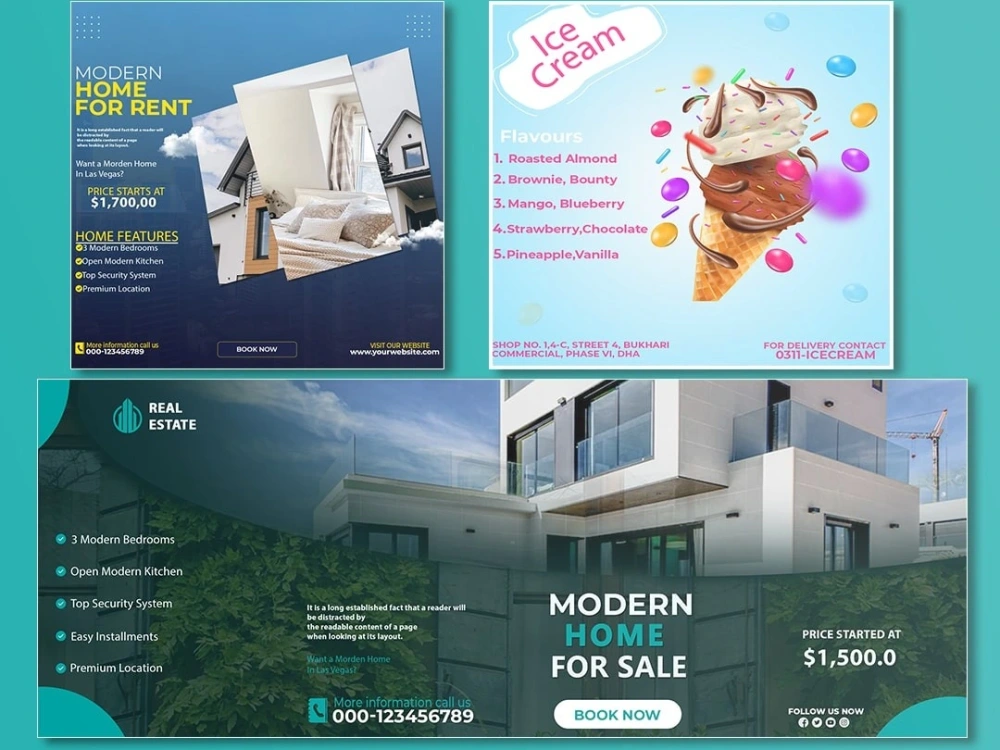 A unique eye-catching Social Media Post, Banner, Ads, Cover design | Upwork