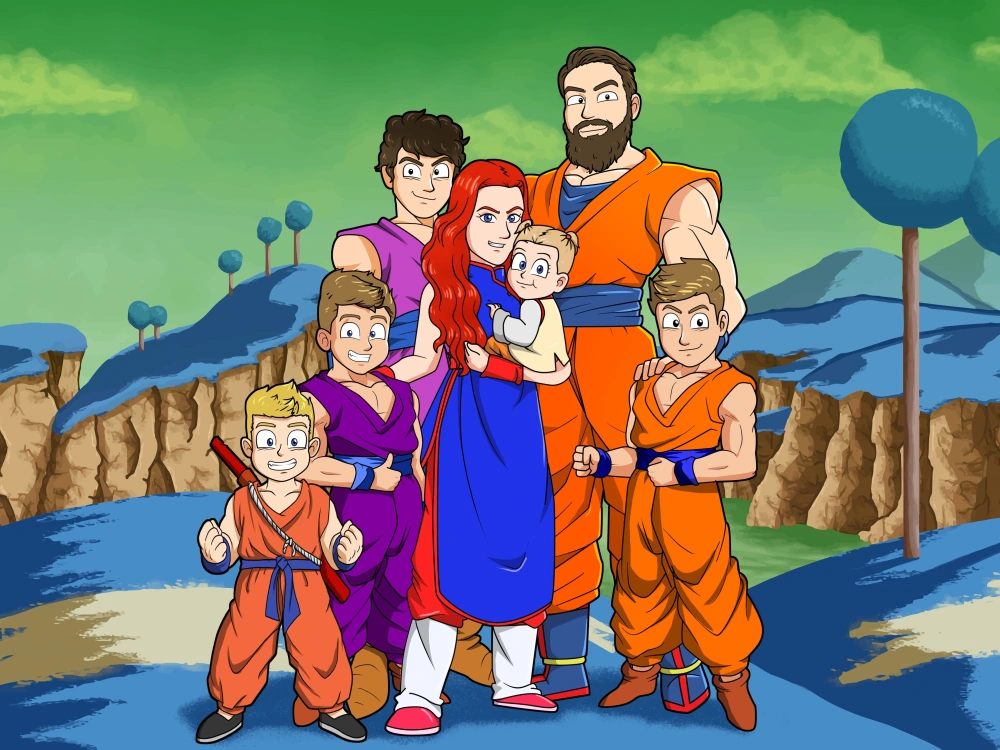 Dragon Ball personalized portrait | Upwork
