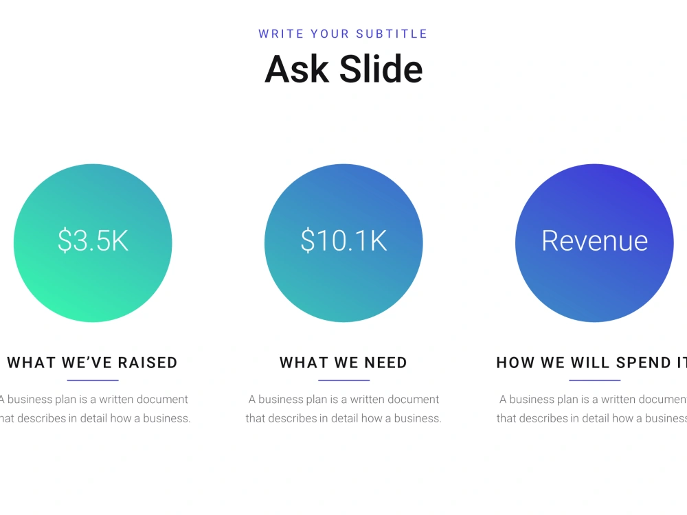 An attractive template for fundraising pitch deck for startups | Upwork