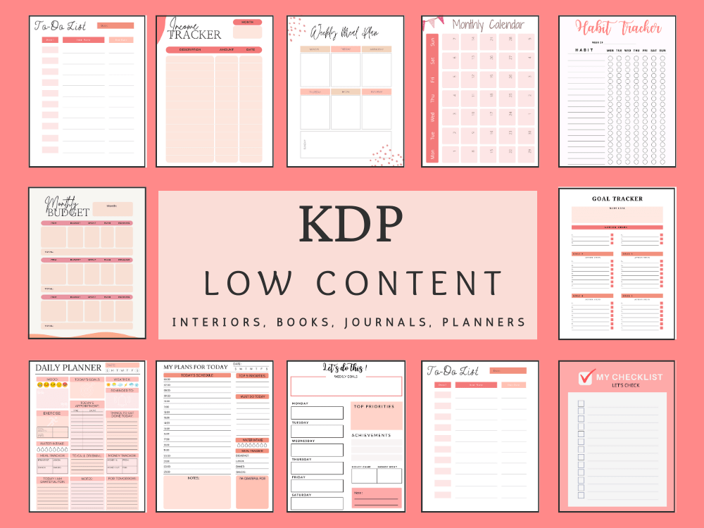 KDP Journal Design Planner Cover Notebook Cover and Interior Pages | Upwork