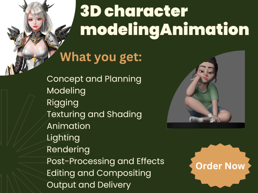 A unique and engaging 3D character modeling Animation for your mobile ...