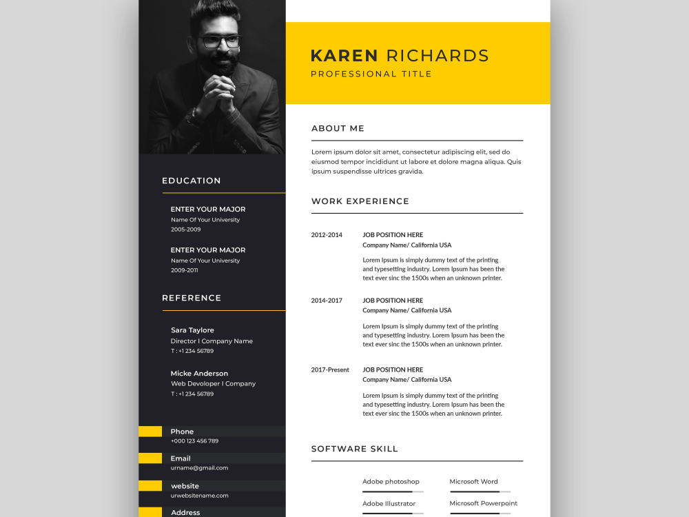A professional resume design | Upwork