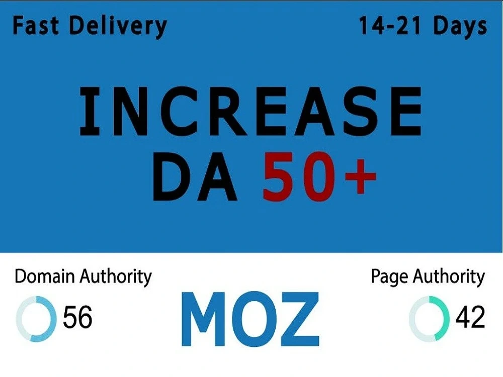 Increase moz da domain authority 50 plus | Upwork