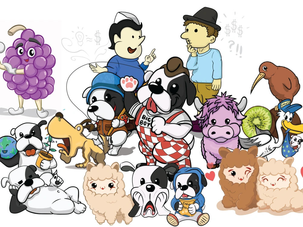 Cute cartoon character design for multi-purposes | Upwork