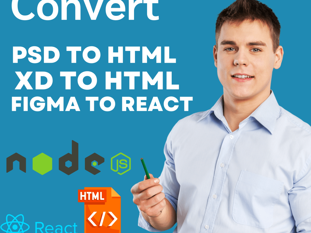 Psdxdfigma To Html5 Css Tailwind Css Responsive Website With React Js Upwork