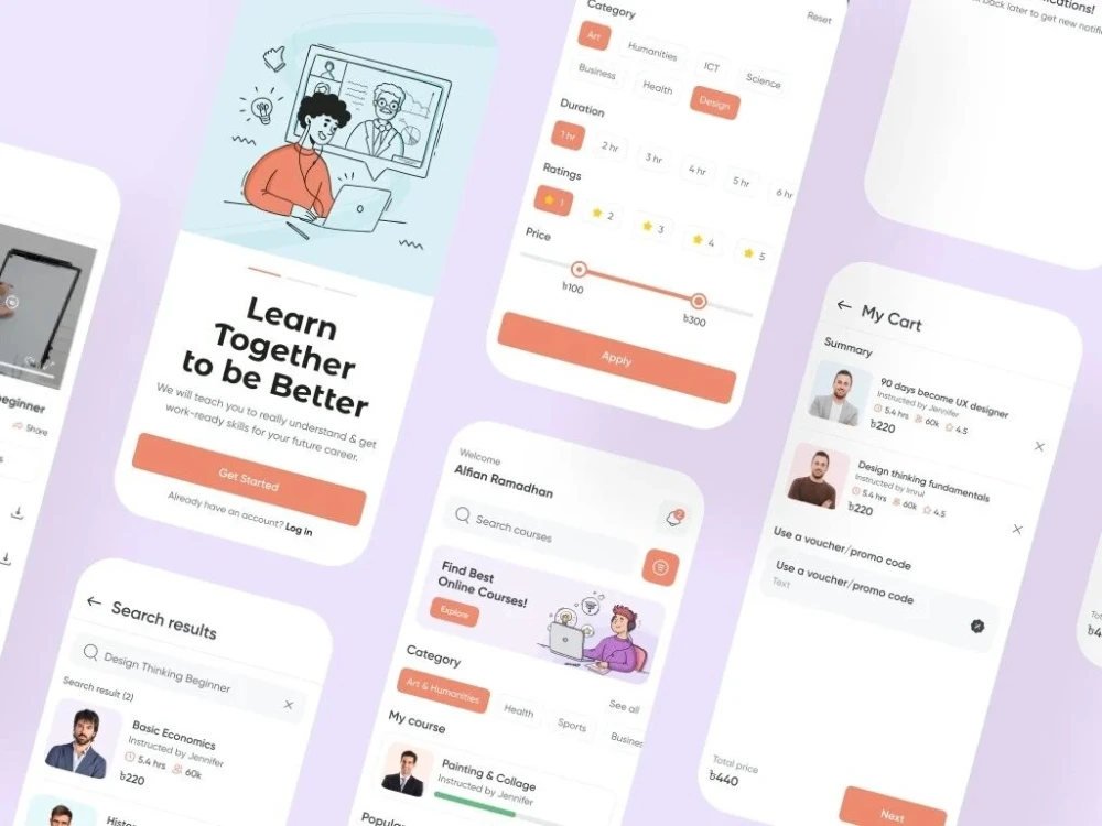 Modern and unique wireframes UI design and prototype with figma or ...