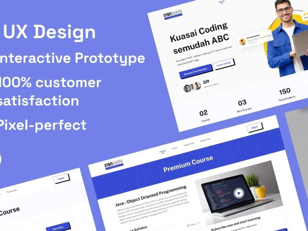 Modern and unique wireframes UI design and prototype with figma or ...