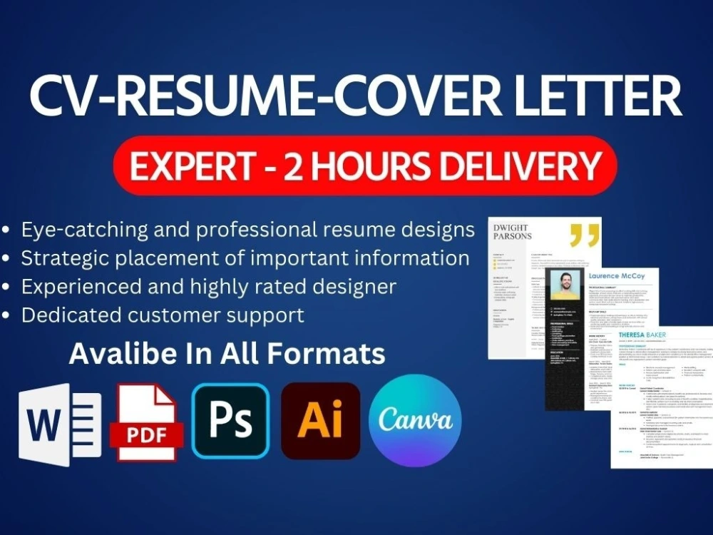 Design a professional CV, resume, or portfolio design in 2 hours | Upwork