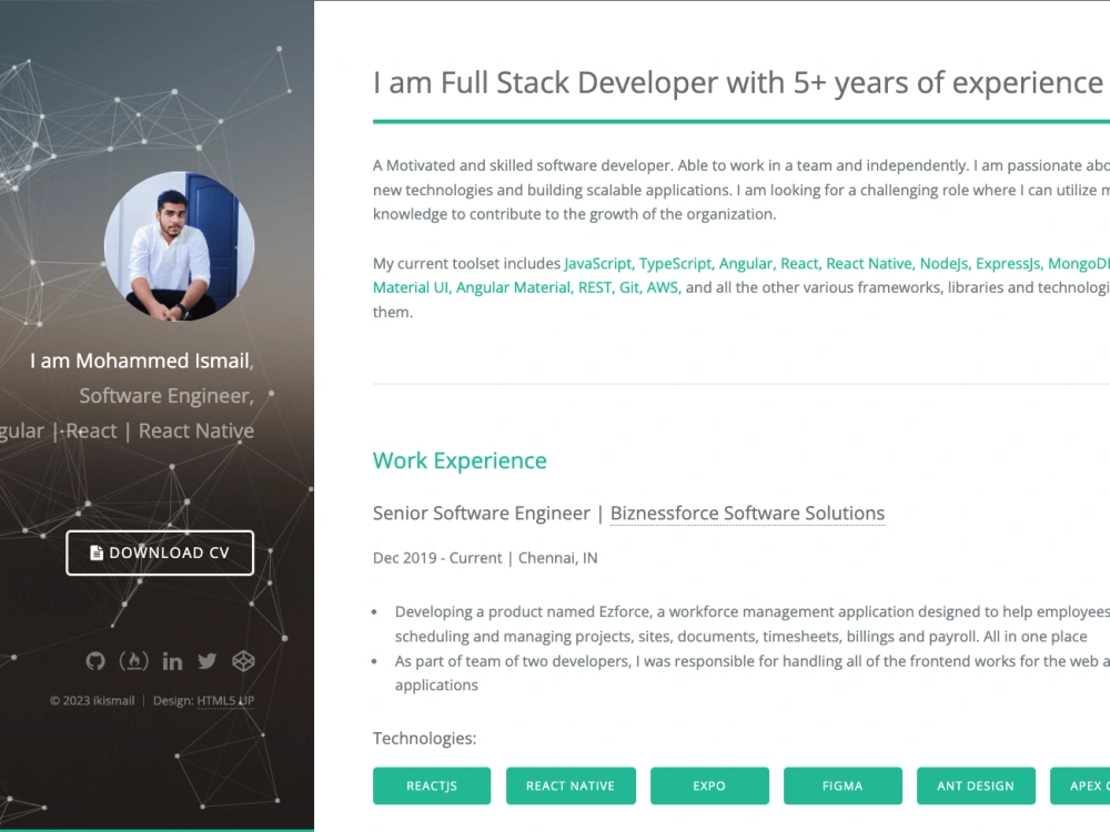 Web app that meets your needs and expectations using React, Angular or Node | Upwork