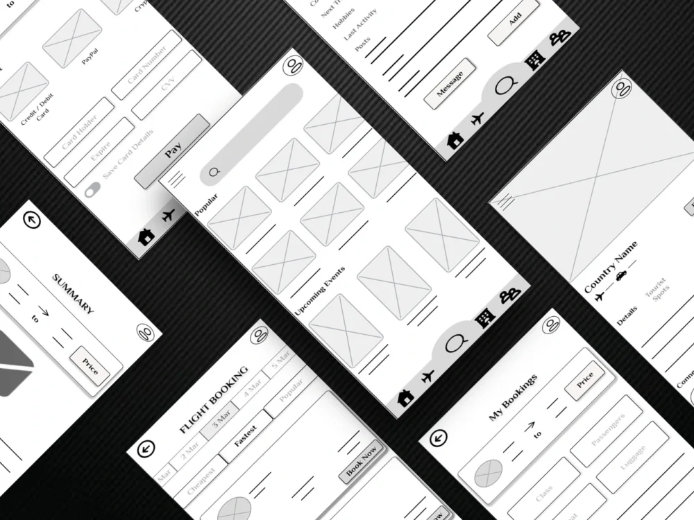 A wireframe and prototype design for your website/ mobile app | Upwork