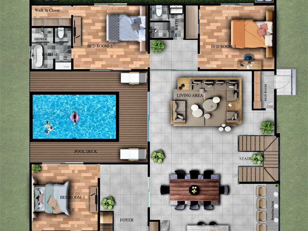 Rendered Floor Plans Interior Design An Amazing 3d Floor Plan Render