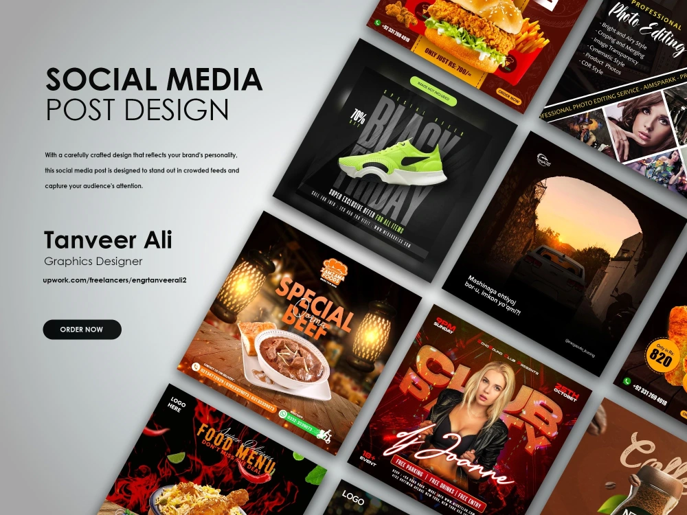 Creative social media designs for Facebook, Twitter, Instagram or ...