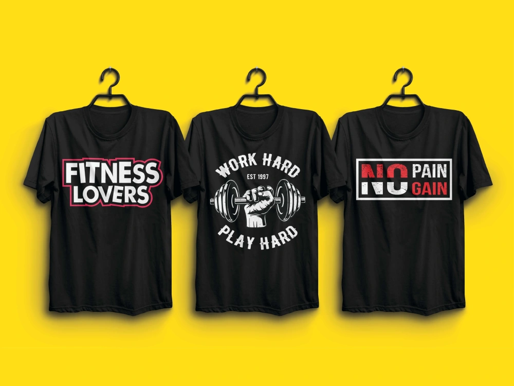 A custom gym fitness workout t shirt design | Upwork