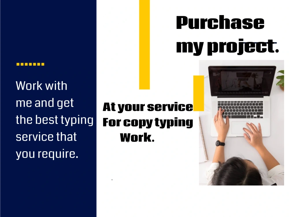 A well-packaged typing project that will drive impact. | Upwork