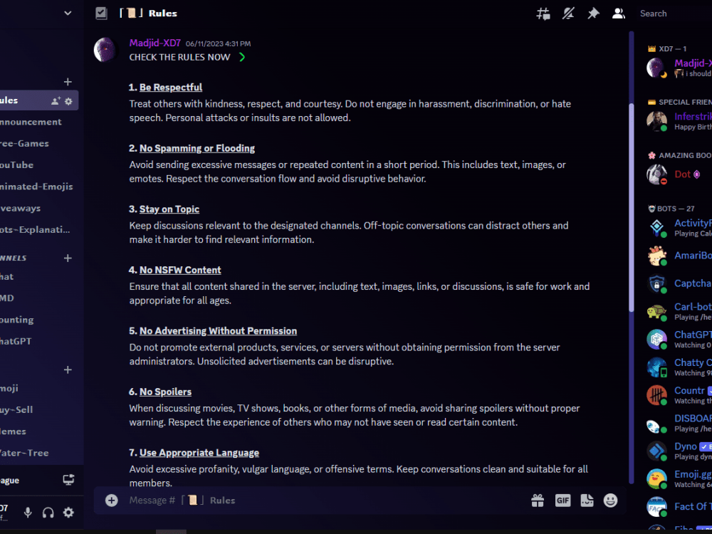 A professional discord sever | Upwork