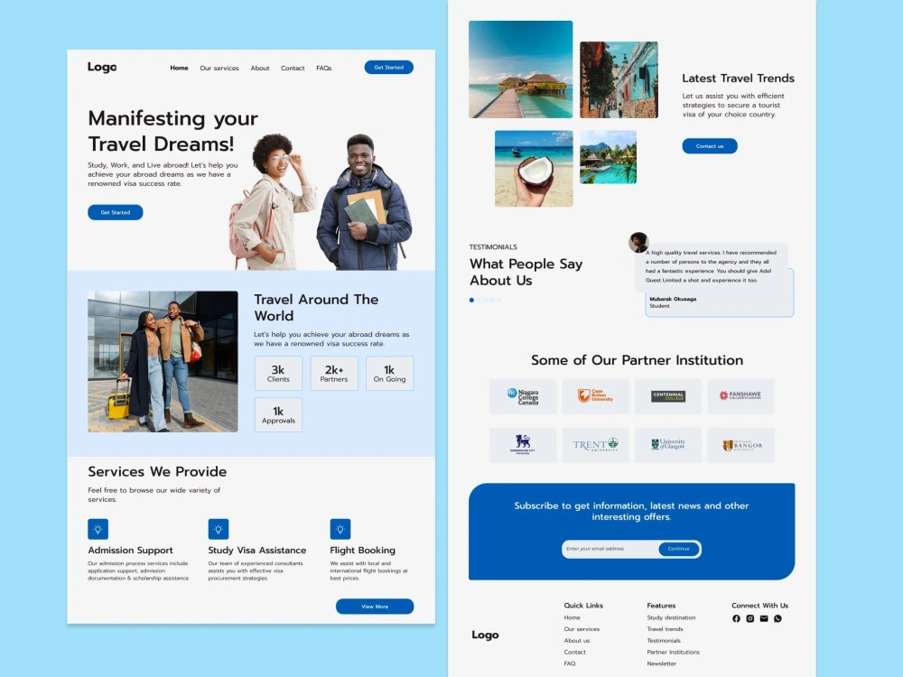 Responsive website UI UX design, web UI or landing page UI design in ...