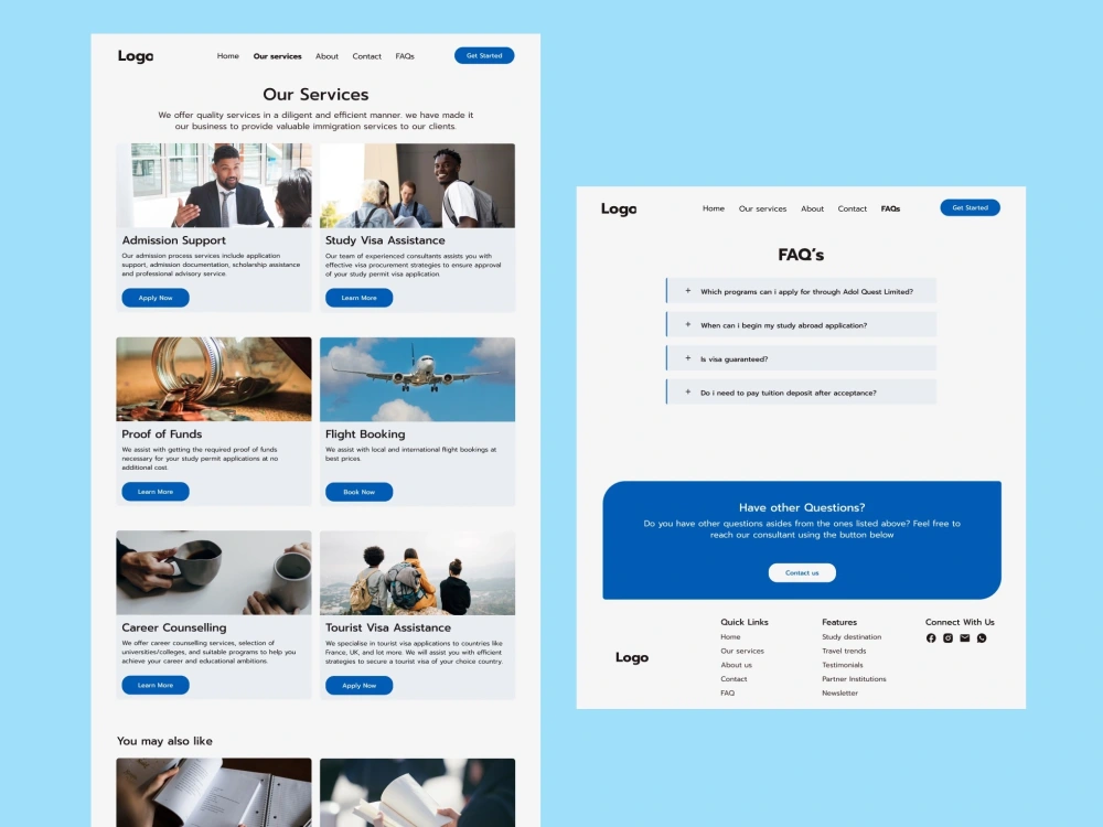 Responsive website UI UX design, web UI or landing page UI design in ...