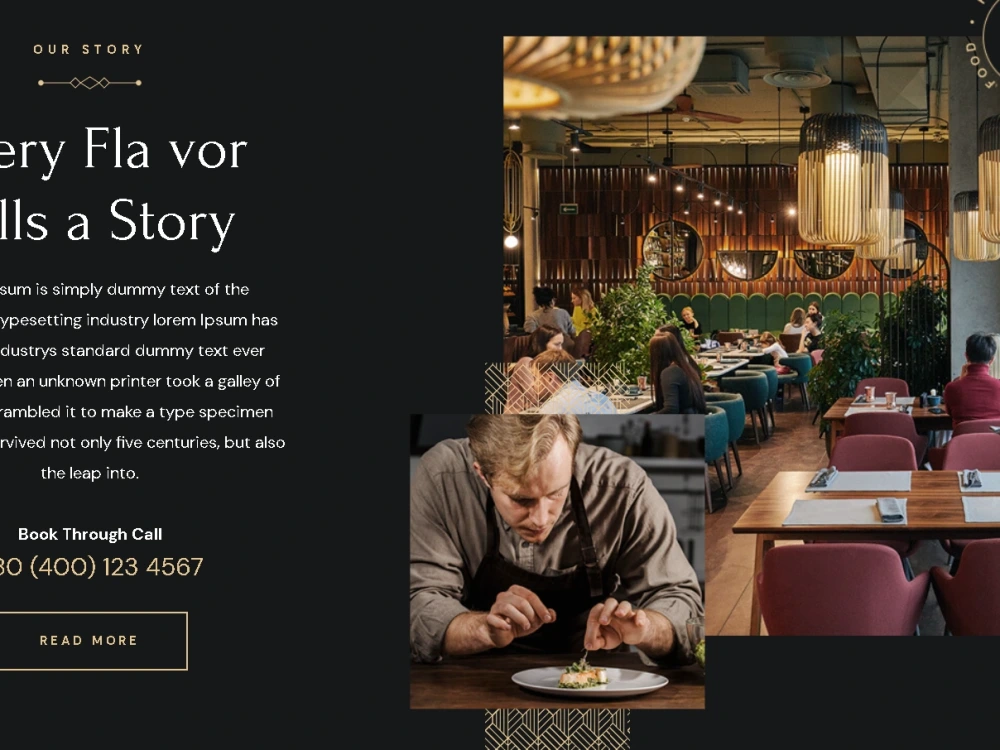 A fantastic restaurant website with dark and light theme both with ...