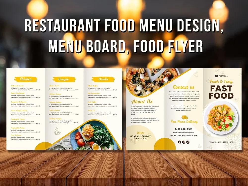 Eye-catching restaurant menus, food menus, flyers or banner | Upwork
