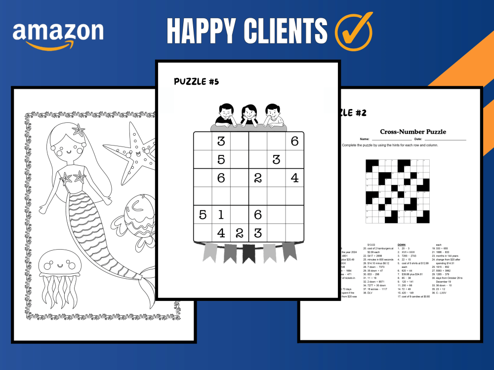 A customized puzzle book pages and cover | Upwork