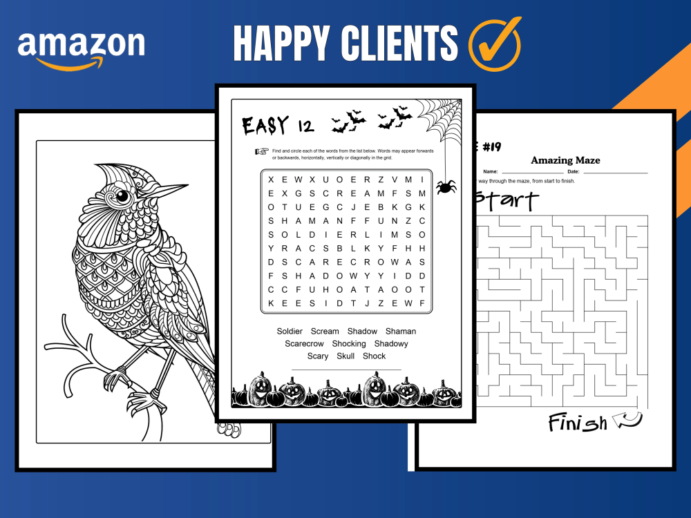 A customized puzzle book pages and cover | Upwork