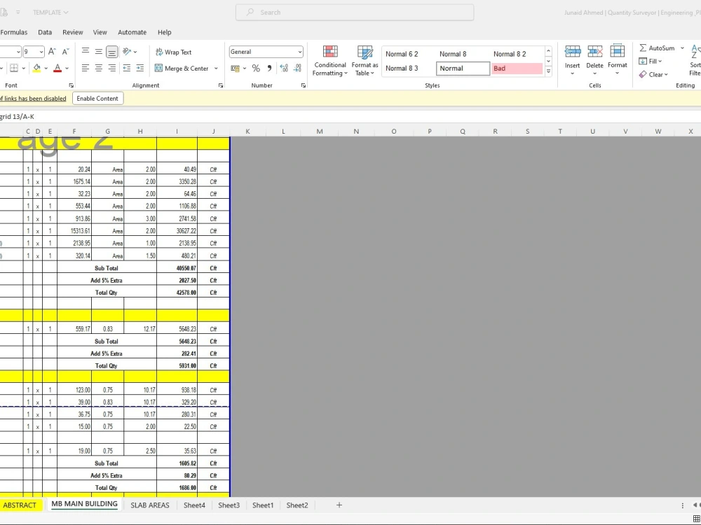 3D models (Revit), Bar bending (Excel/Revit), Takeoff sheets(Excel/Revit) | Upwork