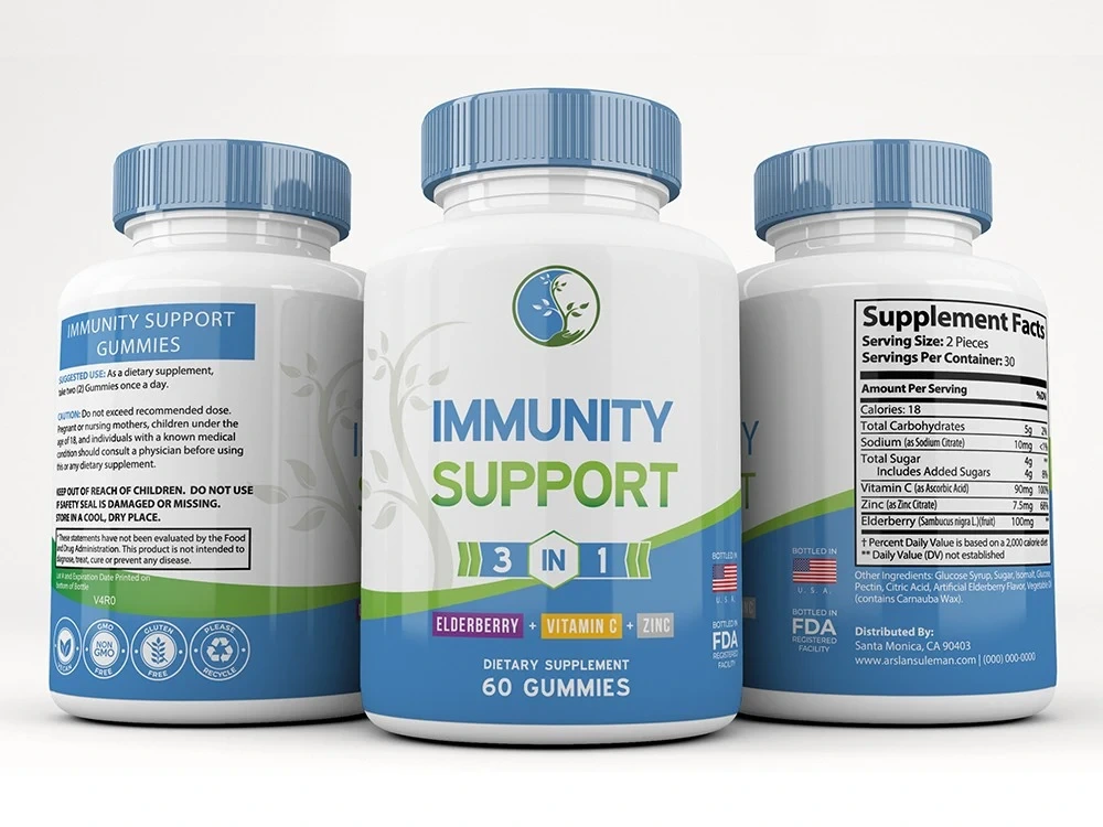 Premium and attractive supplement label design, Product label Packaging ...