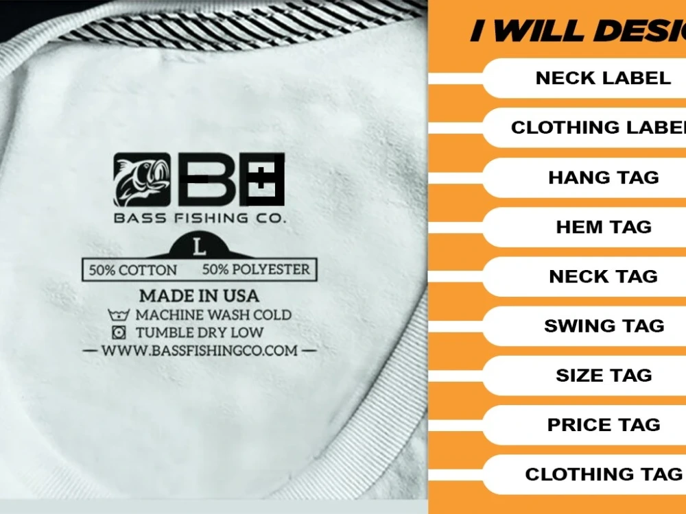 Clothing tags, hang tag, shirt tag, neck tag or label | Upwork