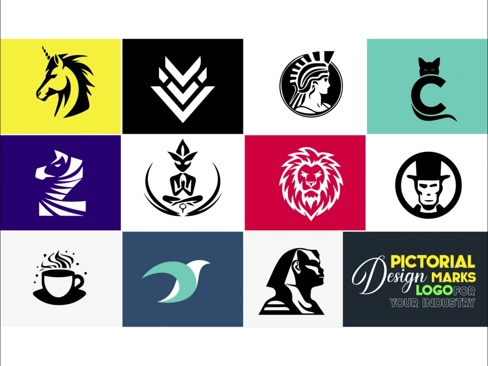 Unique logo design or lettermark, monogram, brand identity with ...