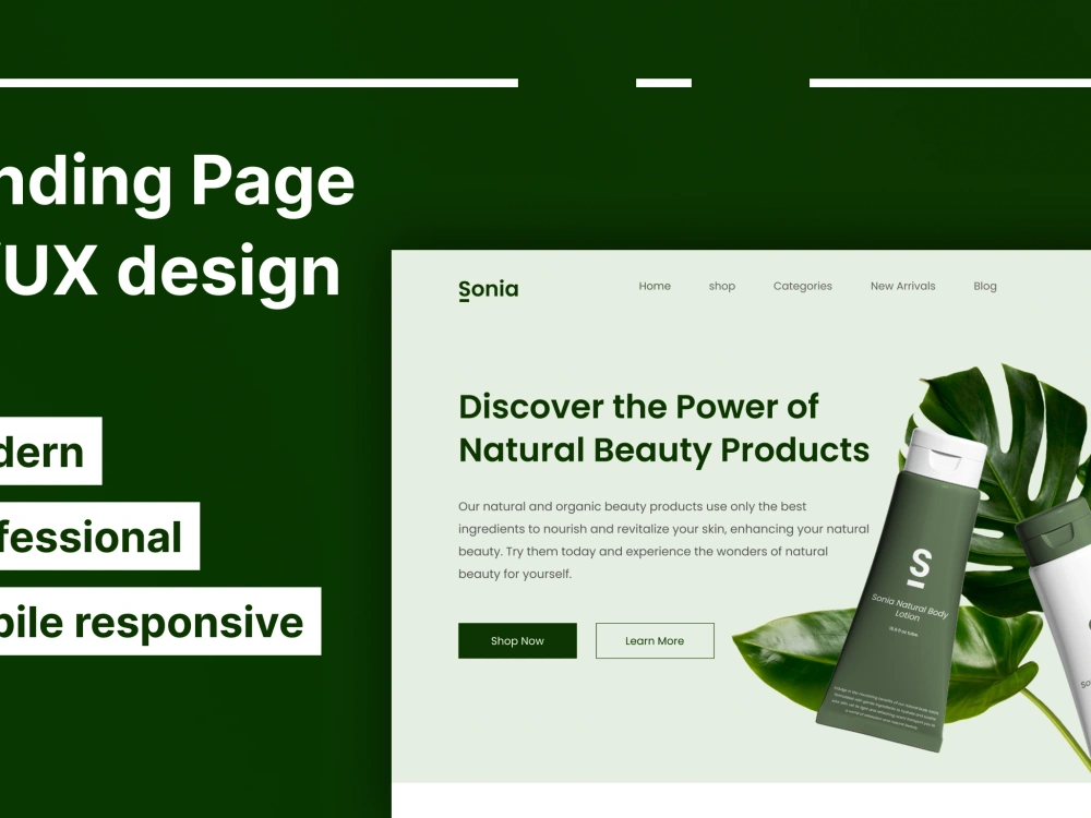 A landing page UI UX design on Figma, Adobe XD or Sketch | Upwork