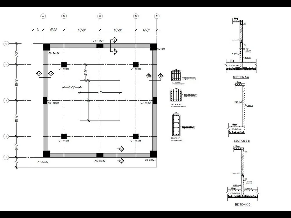 Structural design of the basement, retaining wall and platform ...