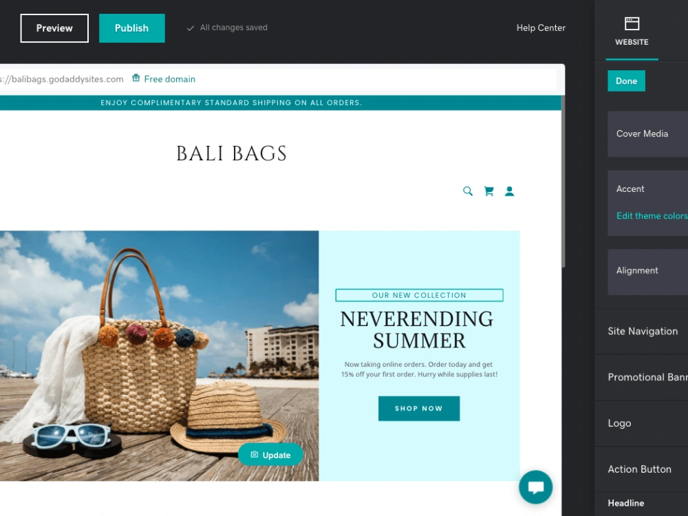 A modern Godaddy website design, GoDaddy website redesign for your ...