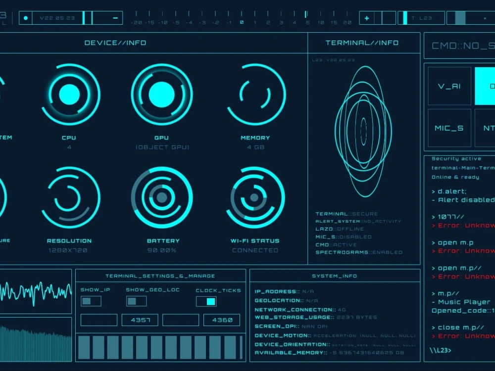 A Futuristic Terminal made in HTML, CSS and JS | Upwork