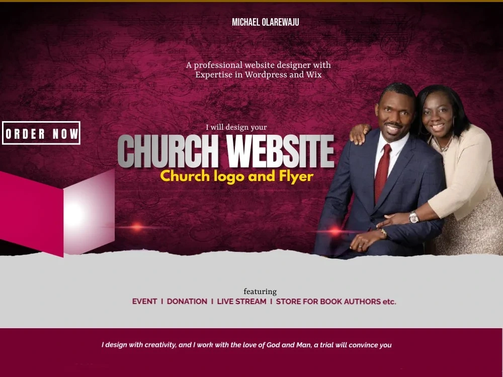 Functional church website with live stream and donation function | Upwork
