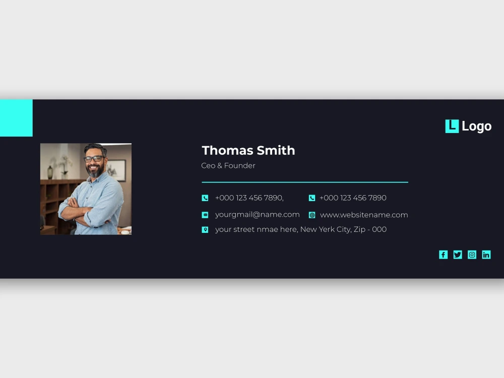 A responsive and Creative HTML Email Signature. | Upwork