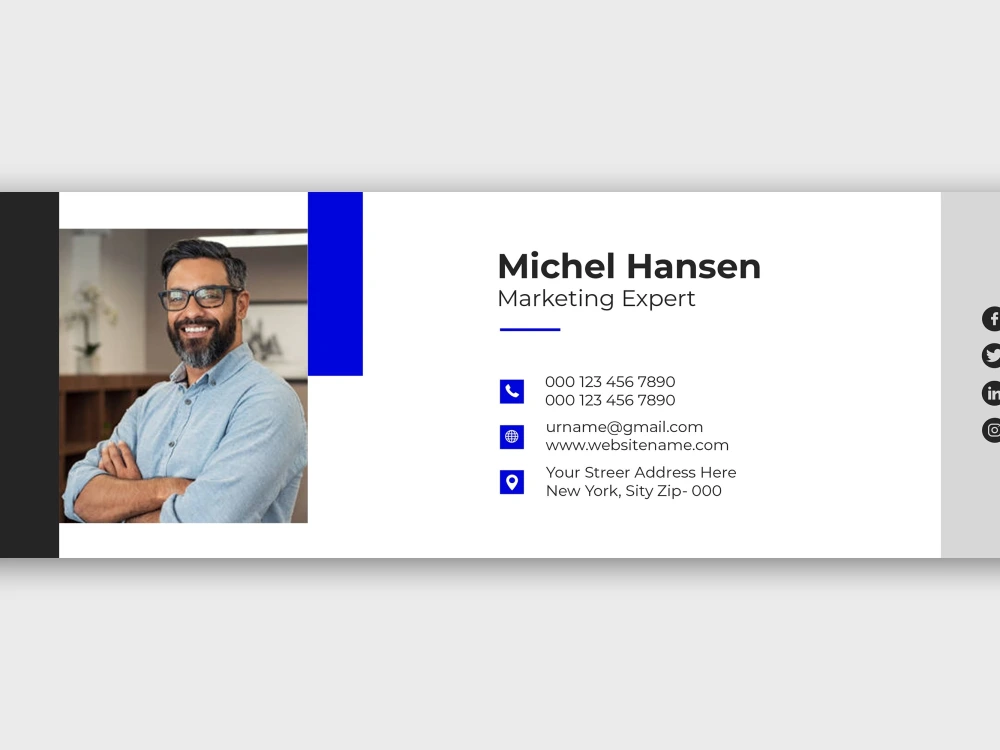A responsive and Creative HTML Email Signature. | Upwork