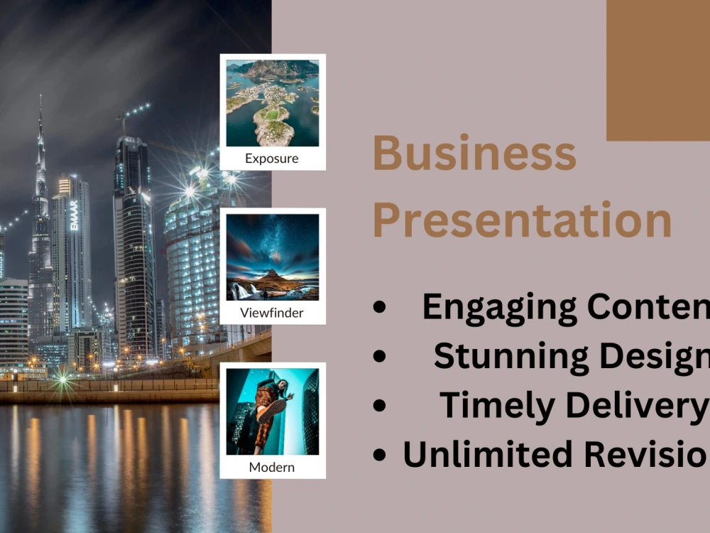 Creative investor pitch deck and business presentation | Upwork