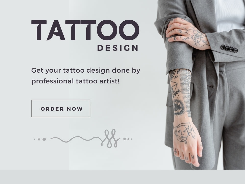 Custom realistic vector art tattoo illustration design-merchandize ...