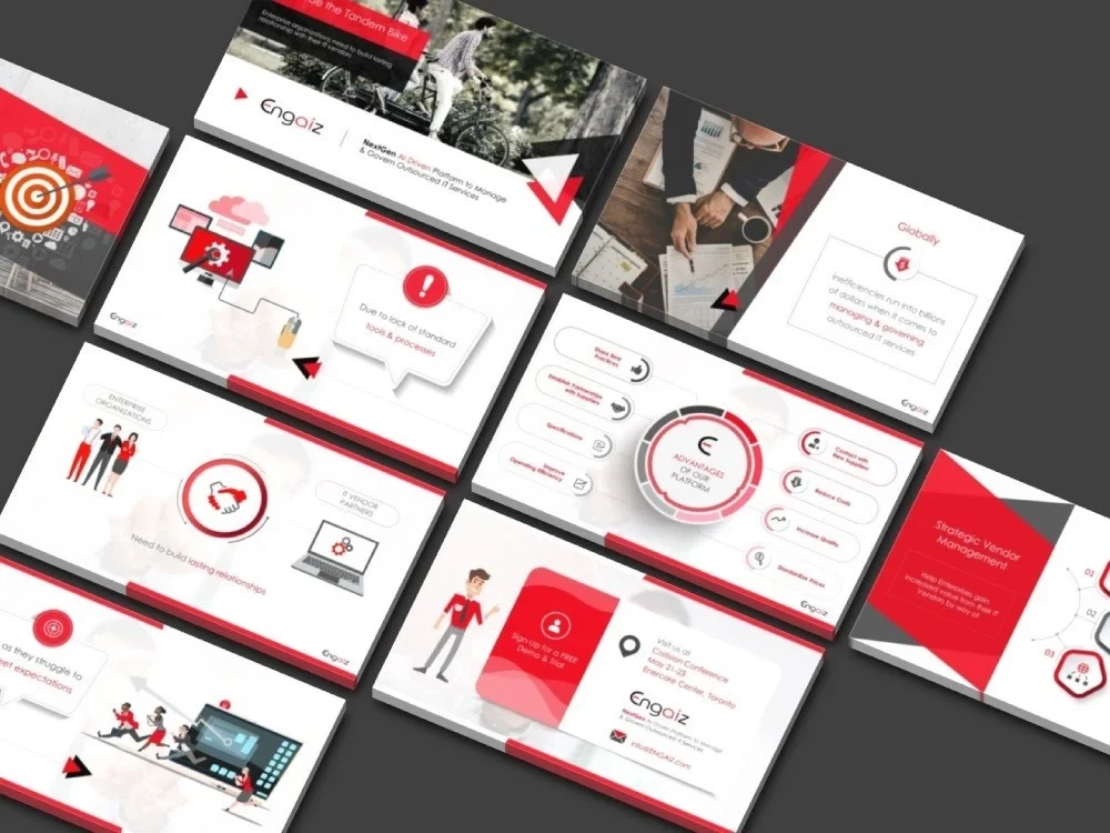 A revamped PowerPoint presentation with visually appealing infographics ...