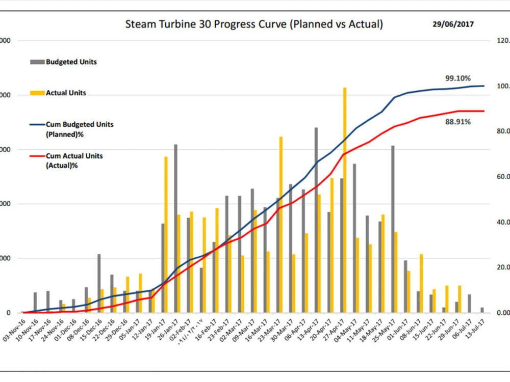 Project schedule, Gantt Chart and S-Curves using Primavera P6 or MS ...
