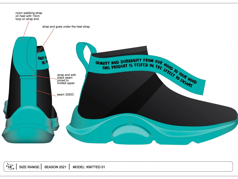 An outstanding shoe design for men, women or kids with complete tech ...