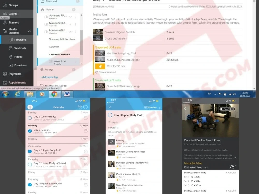 A specialized workout plan and virtual sessions to fit your needs | Upwork