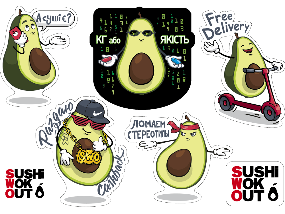 5 catchy illustrated stickers to promote your business | Upwork