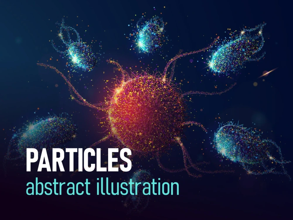 An abstract illustration made of neon particles | Upwork