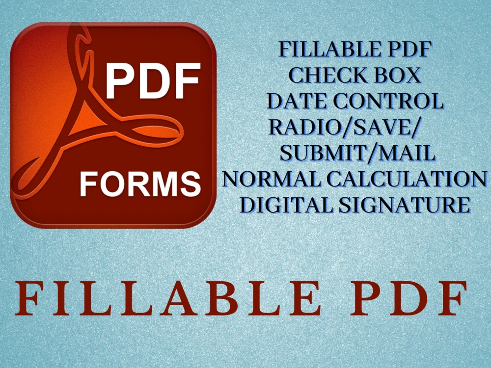 Interactive fillable PDF form | Upwork