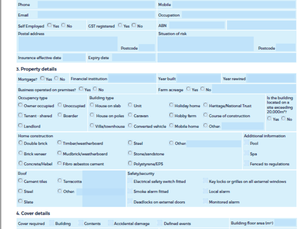 Interactive fillable PDF form | Upwork