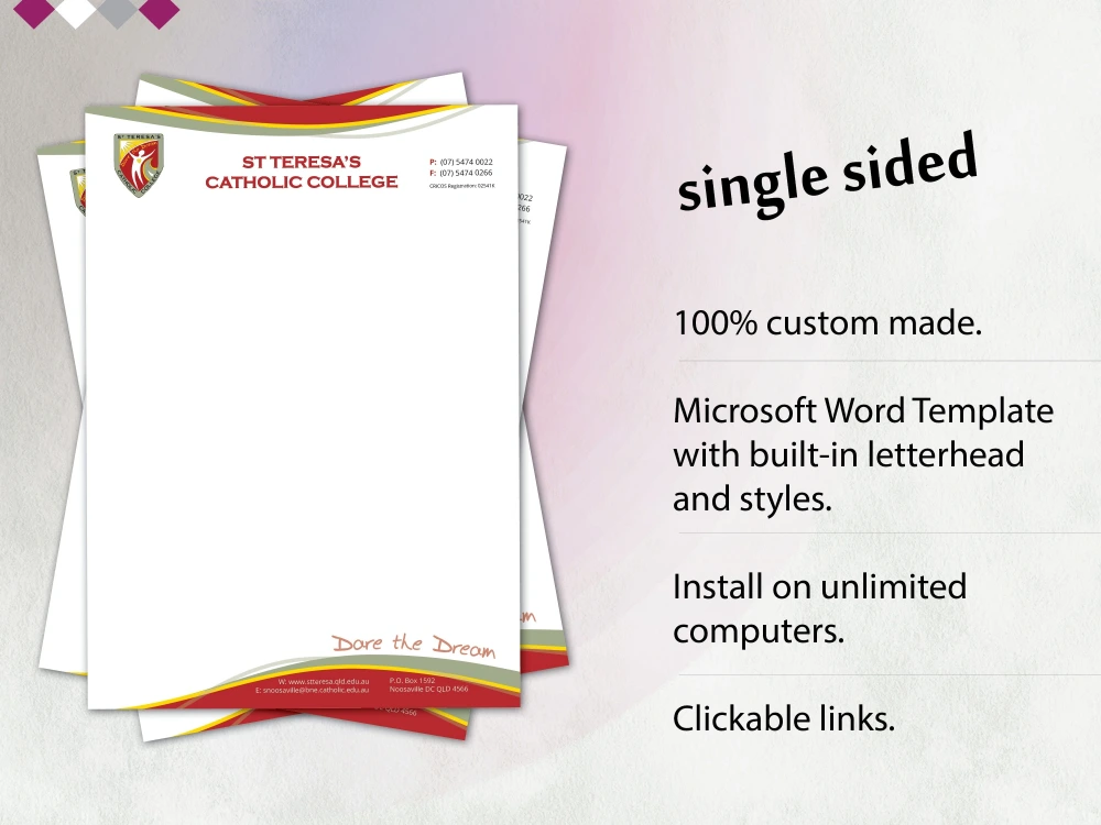 Digital letterhead template in Word | Upwork